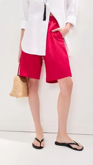 LE BOP Frances Bermuda Shorts - Red