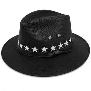 BELLA SOUL Nightfall Painted Jute Hat - Black
