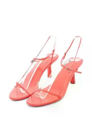 THE ROW Buckled Leather Heeled Sandals - Red