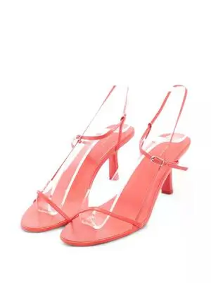 THE ROW The Row Buckled Leather Heeled Sandals