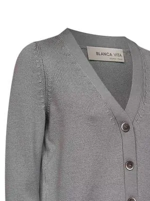 BLANCA VITA Button-up V-neck Cardigan