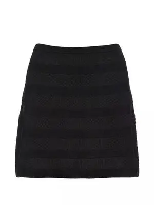 ERES Mini Intervalle Pointelle-knit Skirt - Black