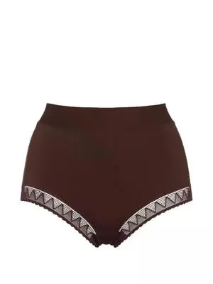 ERES Stillness Lace-trim Briefs - Brown