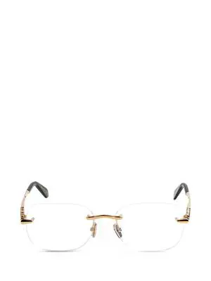 BVLGARI Serpenti Rimless Eyeglasses - Gold