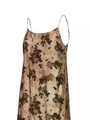 UMA WANG Floral Pattern Flared Maxi Dress