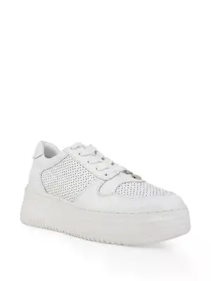SERGIO MORETTI FIRENZE Perforated Platform Sneakers