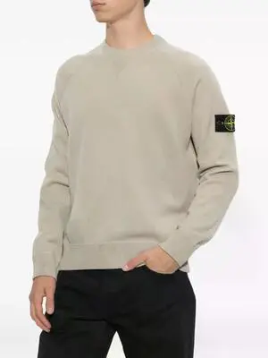 Stone Island Logo-patch Raglan-sleeve Sweater