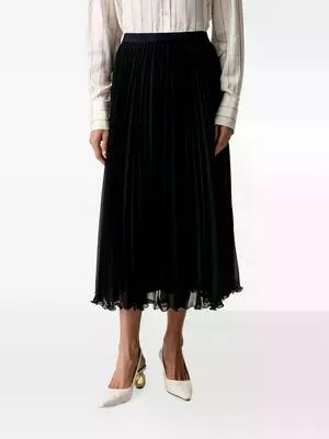 JOOP! Logo-waistband Pleated Midi Skirt - Blue
