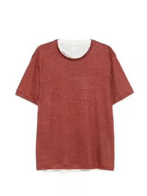Eleventy Layered-effect T-shirt - Red
