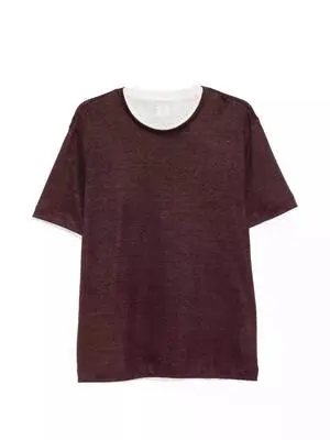 Eleventy Layered-effect T-shirt - Purple