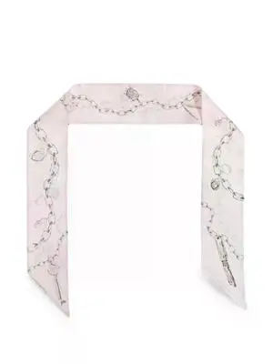 Givenchy Chain-print Silk Scarf - Pink