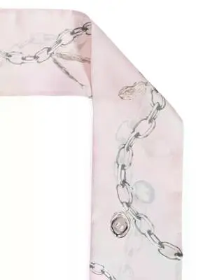 Givenchy Chain-print Silk Scarf - Pink