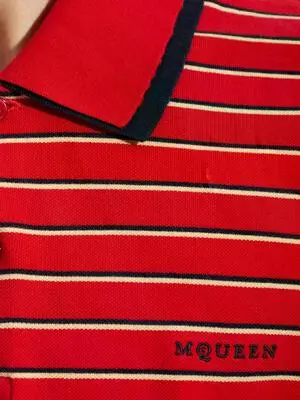 Alexander McQueen Striped Cotton Polo Shirt