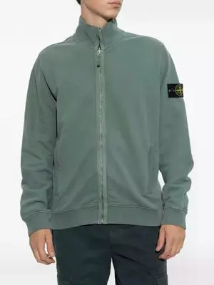 Stone Island Logo-patch Zip-up Sweater