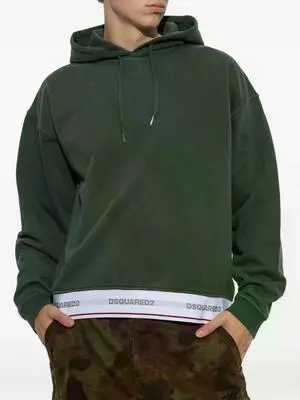 Dsquared2 Logo-tape Drawstring Hoodie