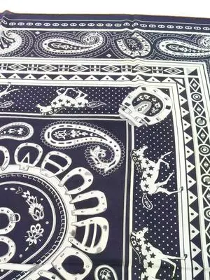 Hermès 2020s Cheval De Coeur Bandana Scarf