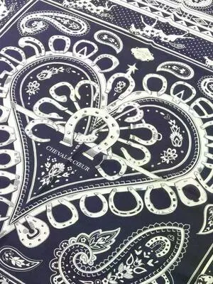 Hermès 2020s Cheval De Coeur Bandana Scarf
