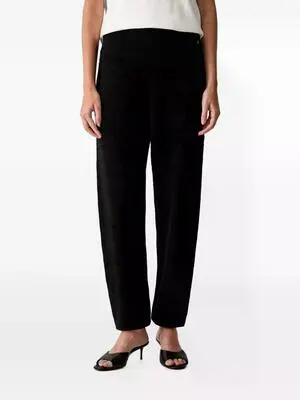 Joseph Ribkoff Ribbed Knit Logo Plaque Track Pants