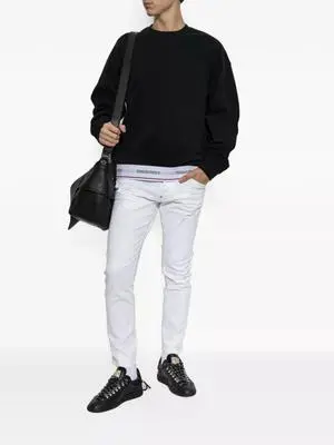 Dsquared2 Cotton Crew Neck Sweater With Logo Trim