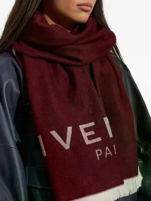 Givenchy Logo-intarsia Frayed Scarf