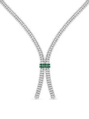 OFFICINA BERNARDI Enigma S Diamond And Emerald Necklace
