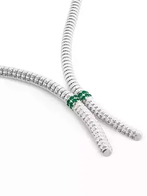 OFFICINA BERNARDI Enigma S Necklace With Diamonds And Emeralds