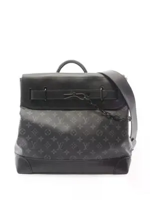 LOUIS VUITTON 2021 Pm Steamer Monogram Eclipse Tote Bag - Black