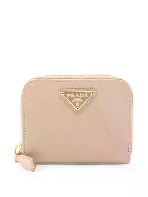 Prada 2010s Saffiano Leather Coin Purse - Pink