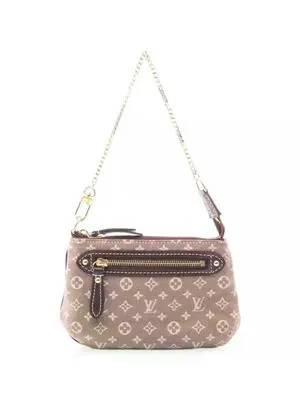 LOUIS VUITTON 2010 Mini Pochette Monogram Idylle Sepia Shoulder Bag - Brown