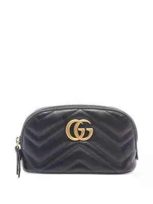 Gucci Gg Marmont Quilted Leather Makeup Bag