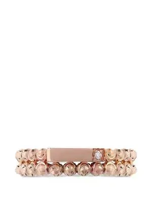 OFFICINA BERNARDI Moon Two-row Diamond Ring - Pink