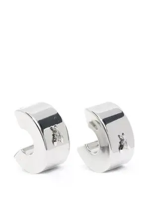 Patrizia Pepe Bold Circle Fly Earrings - Silver