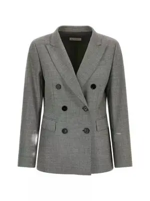 Alberto Biani Double-breasted Grisaille Blazer