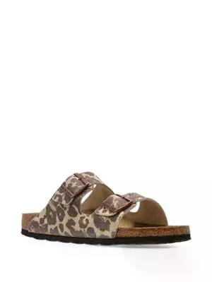 BIRKENSTOCK Arizona Leopard-print Sandals - Neutrals