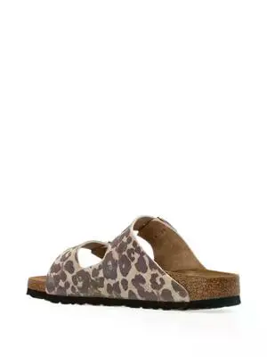 BIRKENSTOCK Arizona Leopard-print Sandals - Neutrals