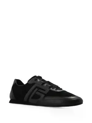 Balmain Logo-patch Leather Sneakers
