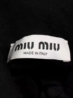 Miu Miu Cashmere Logo Cardigan - Black