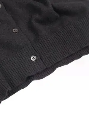 Miu Miu Cashmere Logo Cardigan - Black
