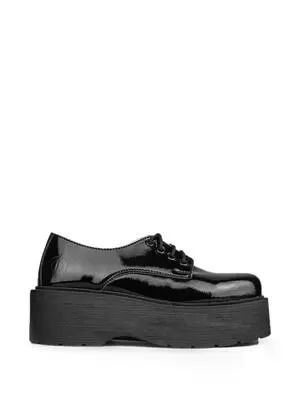 ALTERCORE Patent-finish Platform Shoes - Black