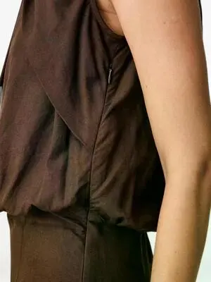 VICOLO Sleeveless Tie-neck Wide-leg Jumpsuit