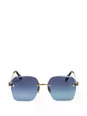 BVLGARI Serpenti Geometric-frame Sunglasses - Gold