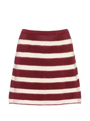 ERES Horizontal Stripe Mini Skirt - Red