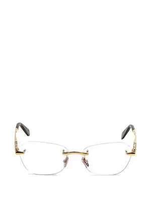 BVLGARI Serpenti Geometric-frame Eyeglasses - Gold