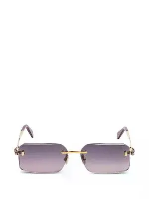 BVLGARI Rectangle Frame Sunglasses - Gold