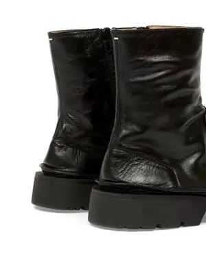 MAISON MARGIELA Square Toe Zip Up Ankle Boots
