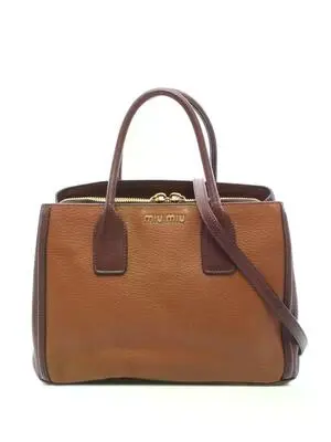 Miu Miu Madras Bicolore Tote Bag