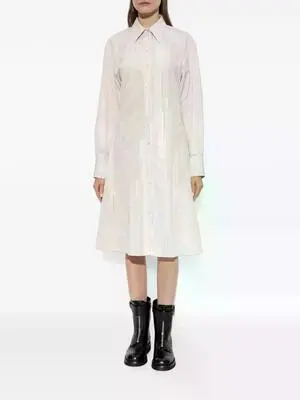 Alexander McQueen Striped Lace-up Shirt Midi Dress