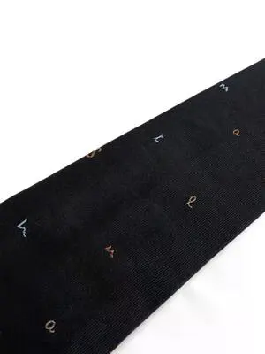 Paul Smith Letter-embroidered Silk Tie
