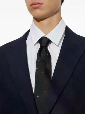 Paul Smith Letter-embroidered Silk Tie