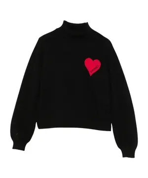 TWINSET Heart-motif High-neck Sweater